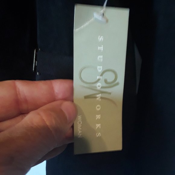 Studio Works | Jackets & Coats | Nwtstudio Works Black Suede Zip Jacket ...